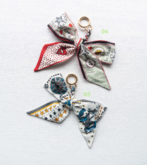 Luxury Scarf Bow Keyring Bag Strap Charm Ribbon Keychain Charm Handbag ...