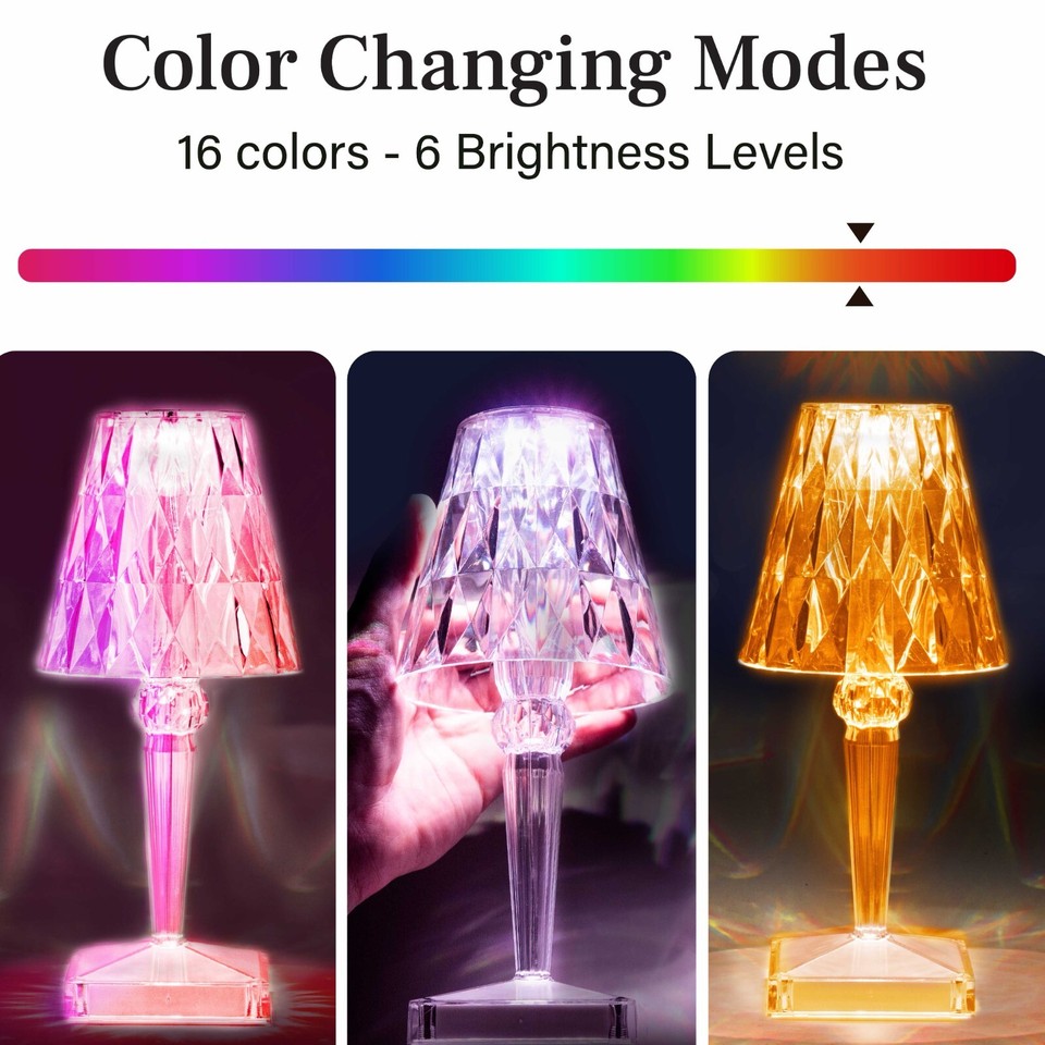 Bell + Howell RGB Portable Rechargeable Crystal Lamps | eBay