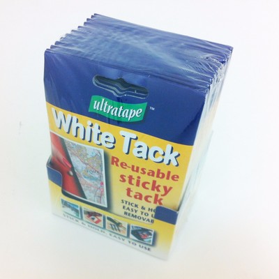 Ultratape White Sticky Re-usable Tack Adhesive Putty Tac (Blue Blu Tac ...
