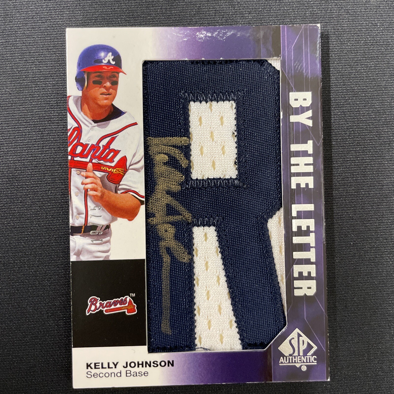 2008 SP Authentic By The Letter Kelly Johnson Braves Jumbo Patch AUTO ...