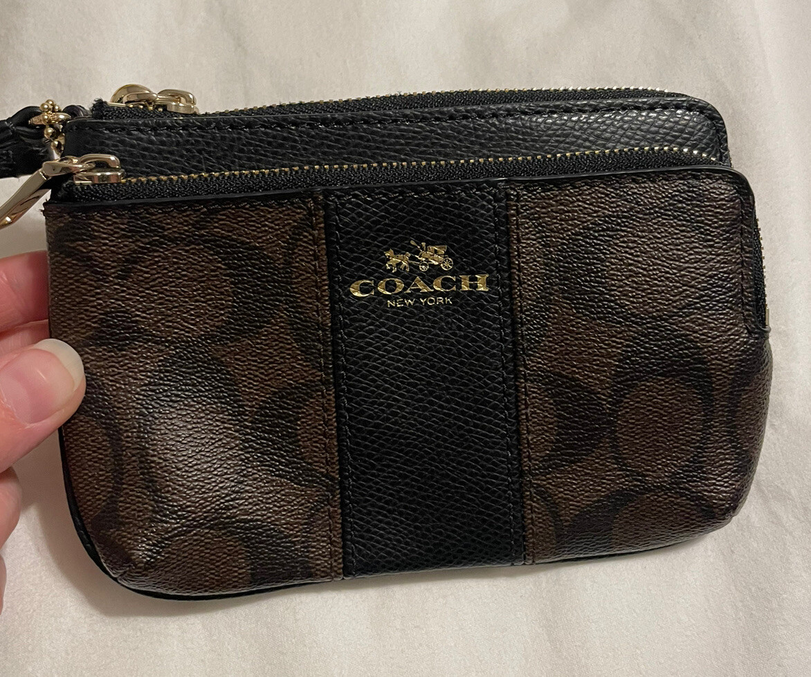 Coach New York Signature Double Zip Wristlet Wallet -… - Gem