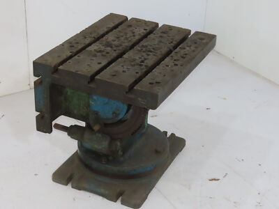 Universal Drill Press Tilt Swivel T-Slot Riser Bolster Box Table 24 ...