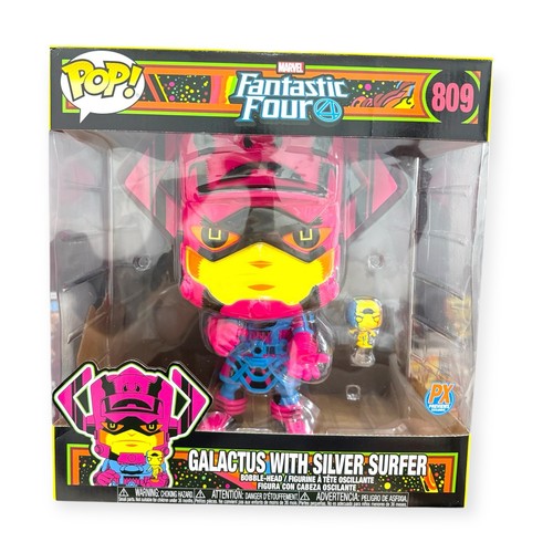 Marvel Funko Pop! Galactus with Silver Surfer #809 Black Light Neon PX ...