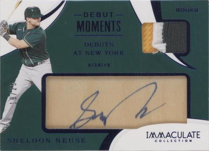 2020 Panini Immaculate Collection - Debut Moments Autograph Relics ...