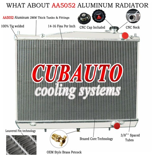 3 Row Aluminium Radiator For NISSAN NAVARA D22 3.0L Diesel 3.3L Petrol ...