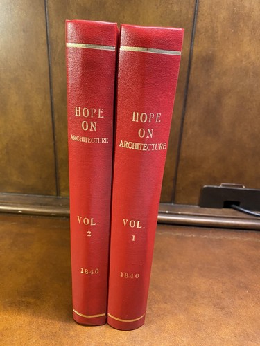 Historical Essay Architecture Thomas Hope London 1840 Bound 2v Many ...