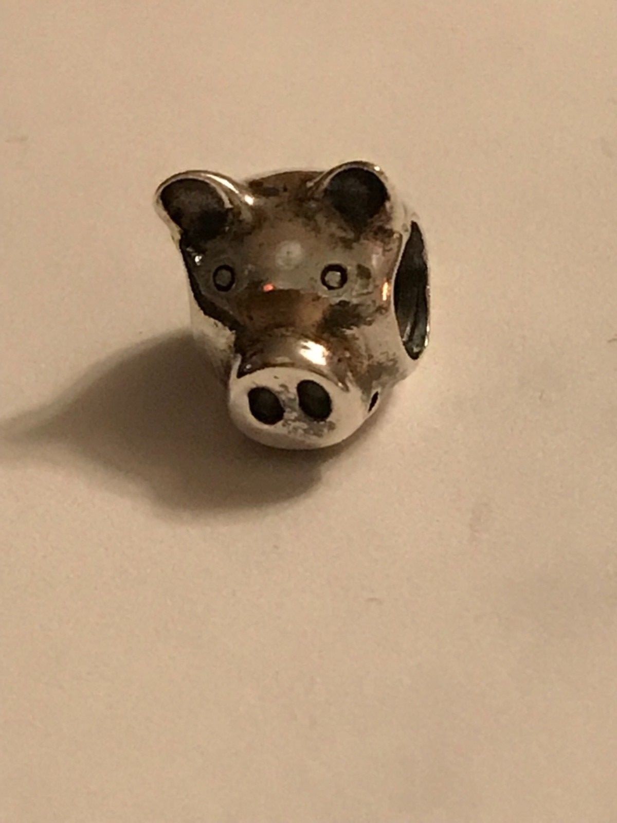 Pandora Sterling Silver Pig Charm - Gem