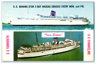 c1950's SS Bahama Star 3-Day Nassau Cruises SS Yarmouth Miami FL ...