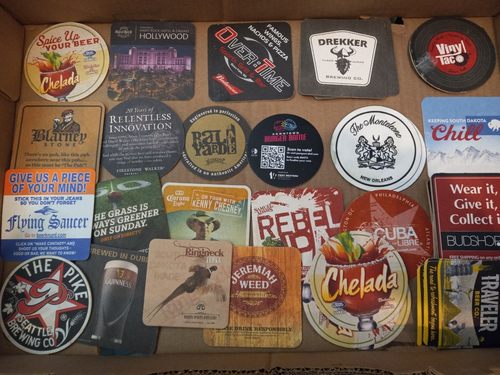 LOT of 50Paper Beer & Beverage Coasters Bar Display Man Cave Collection ...