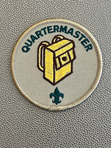 Quartermaster Boy Scouts Office Patch Scout Stuff plastic over pelon ...