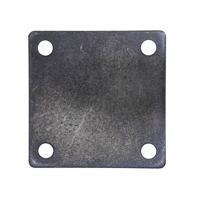 FLAT SQUARE STEEL METAL BASE PLATE 5" x 5" x 1/4" THICKNESS 3/8" HOLE ...