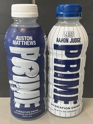 Prime Hydration Aaron Judge White Bottle & Prime Auston Matthew’s USA ...