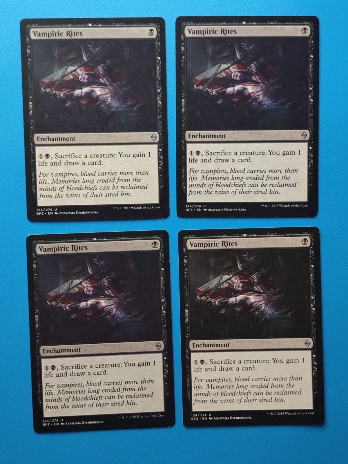 MTG 4x Vampiric Rites x4 LP Battle for Zendikar Magic Playset | eBay
