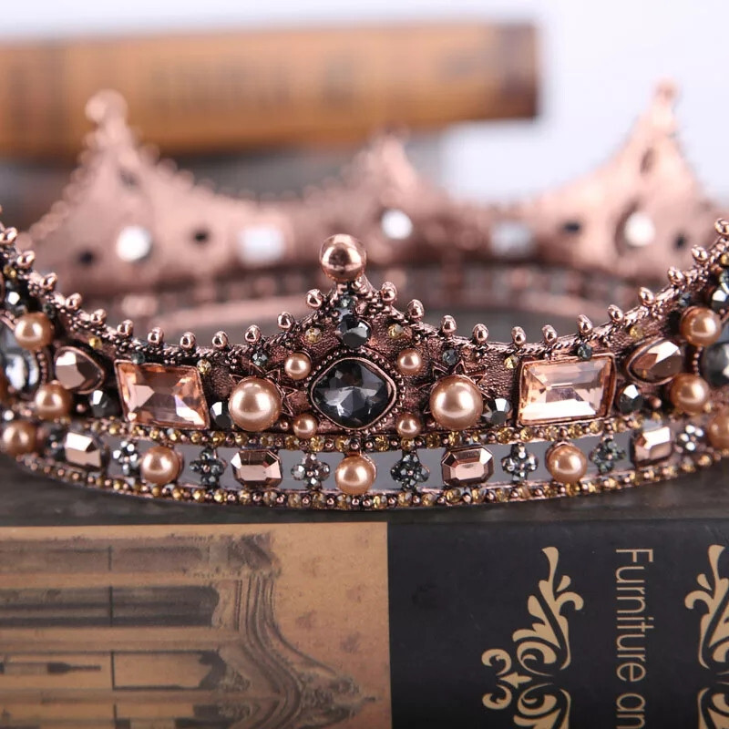 Vintage Baroque Bronze Crown King Queen bridal diadem | eBay