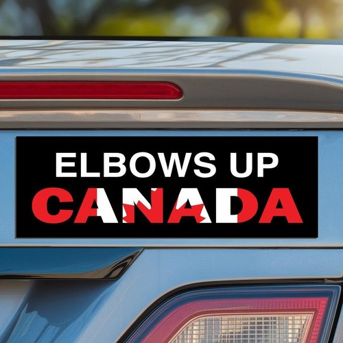 Elbows Up Canada Car Magnet, Canadian Flag Sticker, Proud Canadian ...