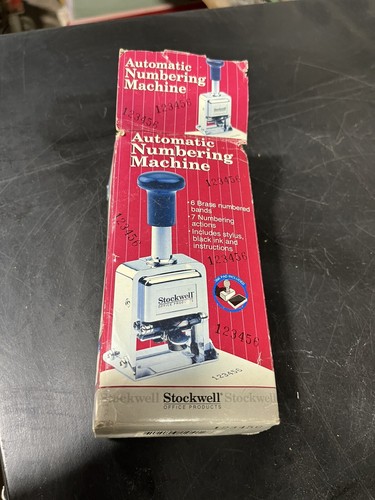 Stockwell Automatic Numbering Machine | eBay
