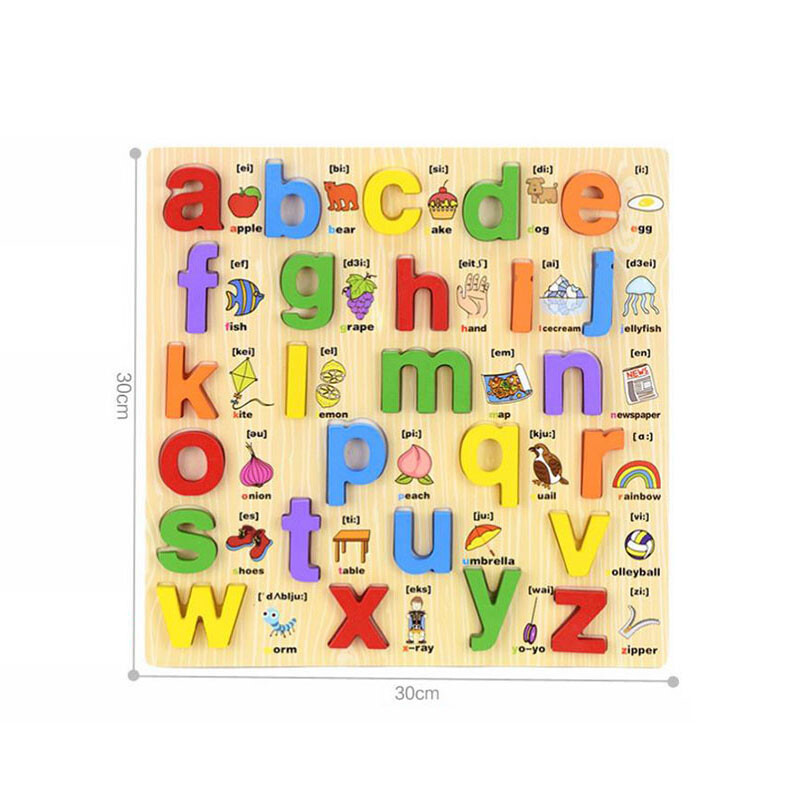 Wooden Toy Children Alphabet Jigsaw Puzzle Learning Educational Toys ...