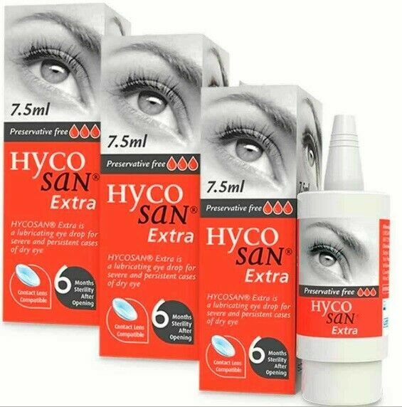 Hycosan Extra 3x pack Preservative Free DRY Eye Drops RECOMMENDED BY ...
