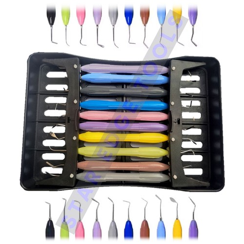 10Pcs Dental LM Arte Composite Filling Instruments Silicone Handle with ...