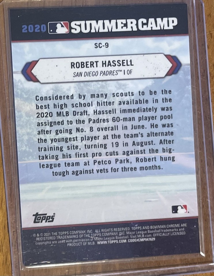 2021 Bowman Chrome Robert Hassell Orange Summer Camp /25 | eBay