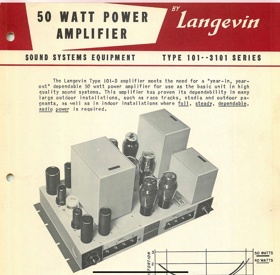 Langevin 101D / 101-D Western Electric Vintage Tube Amplifier Original ...