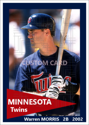 Warren Morris - 2002 Minnesota Twins - 2.5 x 3.5 custom card (blank ...