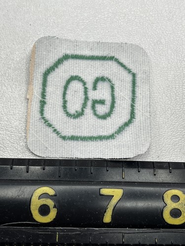 Vintage GREEN “GO” OCTAGON SHAPE SIGN Embroidered Denim Patch T090 | eBay