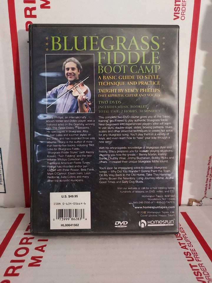 Bluegrass Fiddle Boot Camp (DVD, 2005, 2-Disc Set) Good Used - #9 ...