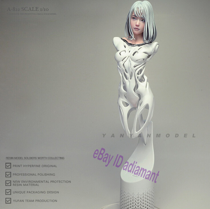 YUFAN MODEL AI girl half body Scale Unpainted Unassembled Resin Figure ...