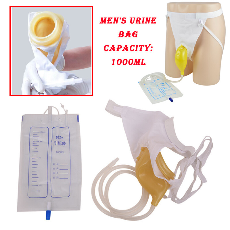 Reuseable Male Urinal Pee Holder Bag Collector Incontinent Aid ...