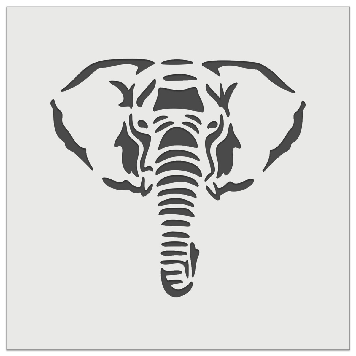 White Elephant Stencil White Elephant On Dark Wood Poster Print By