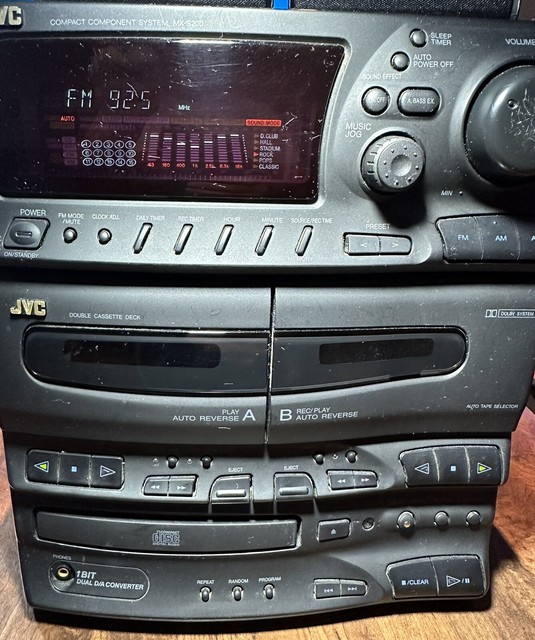 JVC CA-S20BK Home Theater Digital AM FM Dual Cassette CD Stereo ...