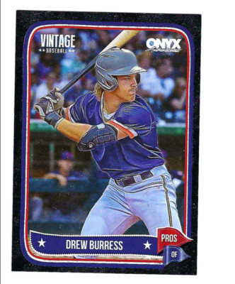 DREW BURRESS 2024 ONYX VINTAGE BASEBALL PROSPECT CARD BLACK BORDER /5 ...