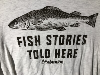 Avalanche Mens Fish Stories Shirt XL Free Shipping | eBay