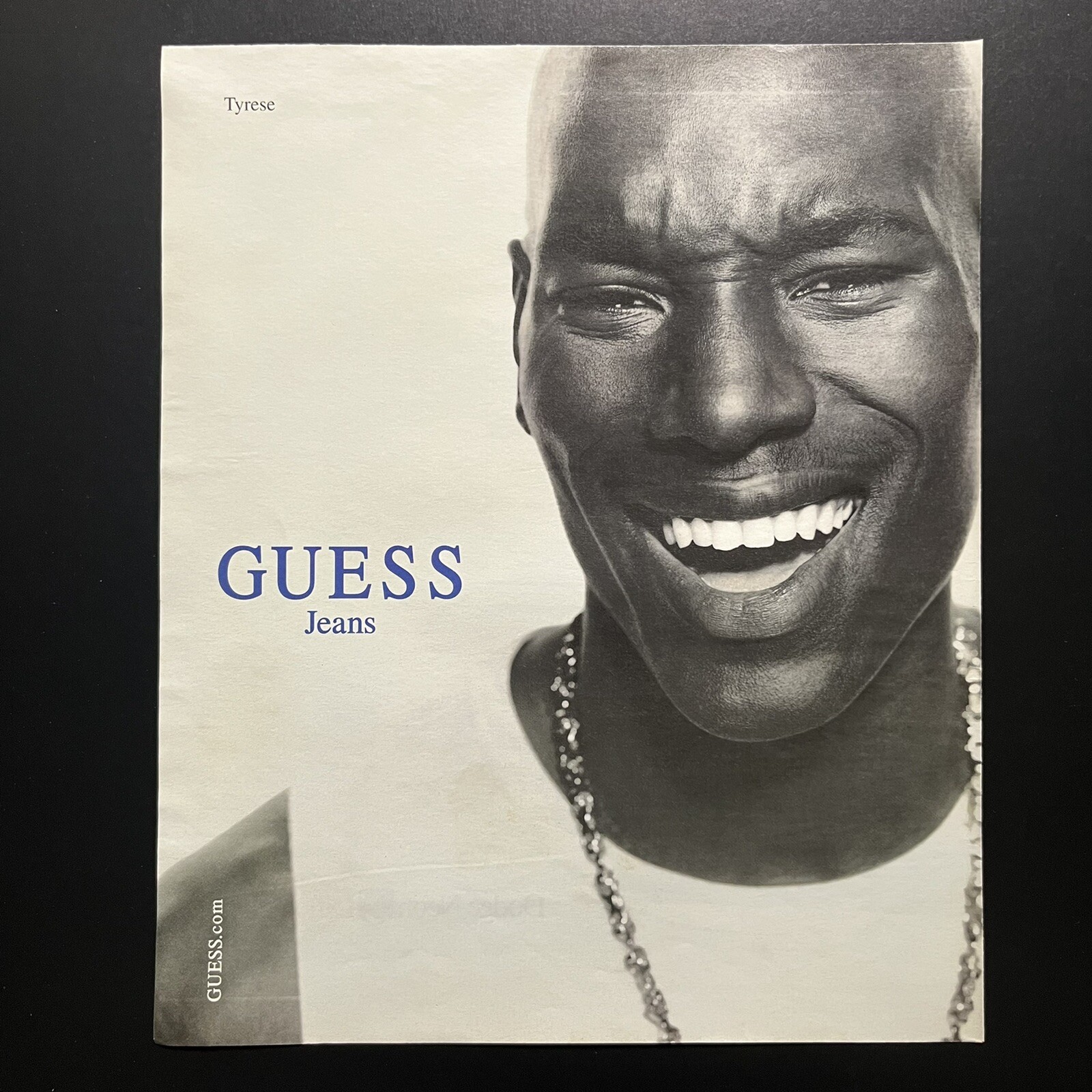 Guess Jeans Model Actor Tyrese Gibson 2000 Print Ad 10"x12" | eBay