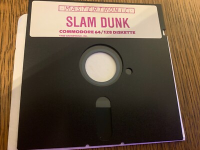 SLAM DUNK BASKETBALL GAME COMMODORE 64 C64 COMPUTER 5.25" INCH TESTED ...
