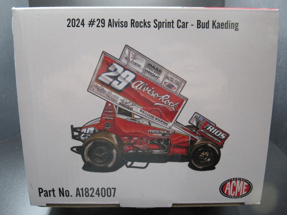 2024 BUD KAEDING MISSILE MOTORSPORTS ALVISO ROCK 1:18 ACME SPRINT CAR ...
