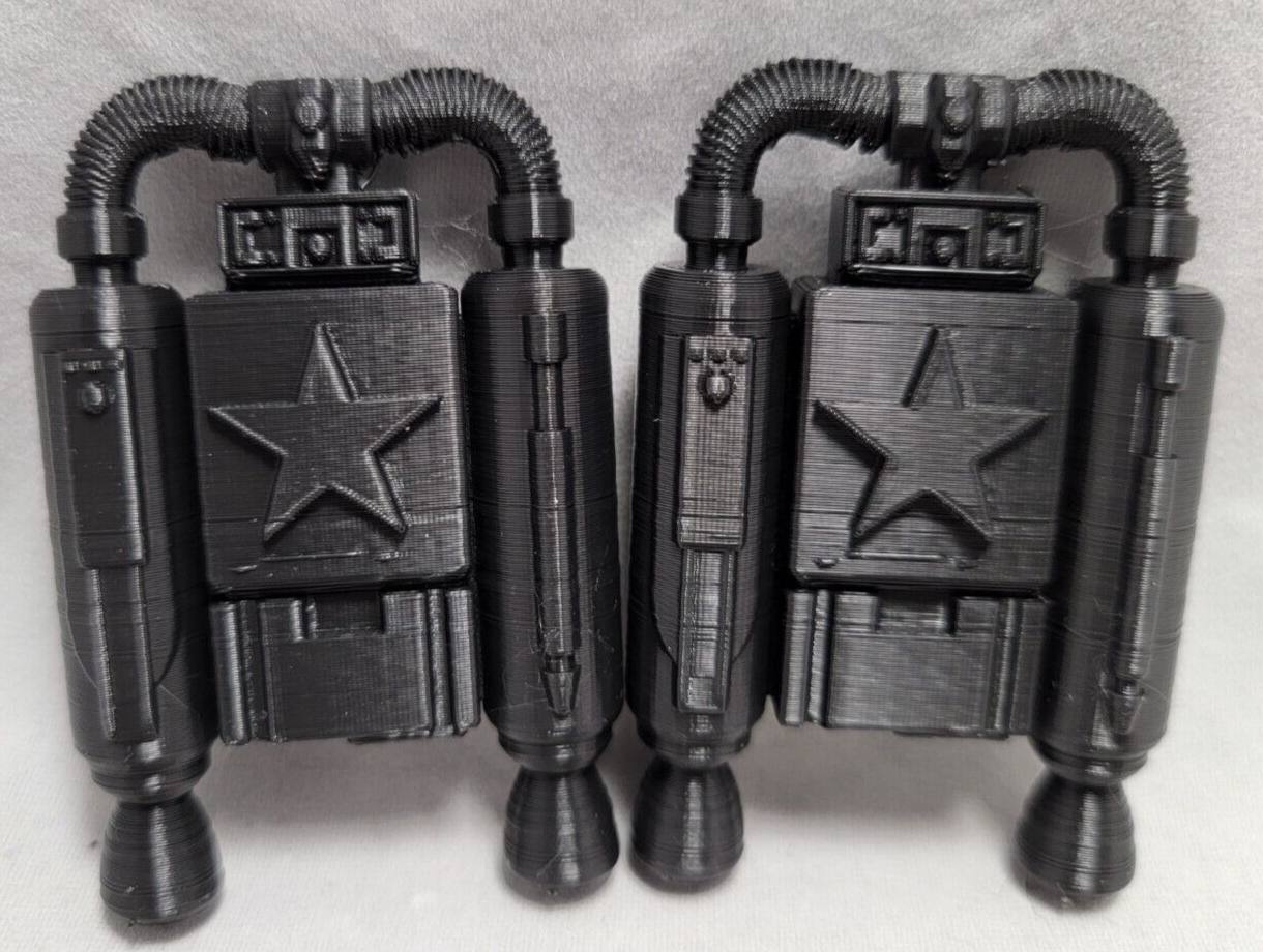 GI Joe Classified Custom 3D printed JUMP Jet Pack 1:12 Scale Set of 2 ...