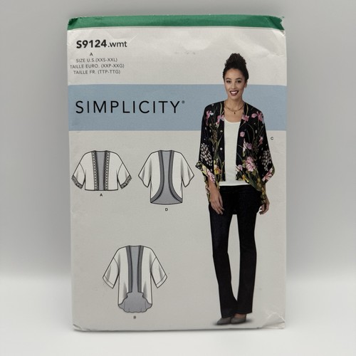 Simplicity S9124 Sewing Pattern Misses’ Kimono Jackets Size XXS-XXL, 4 ...