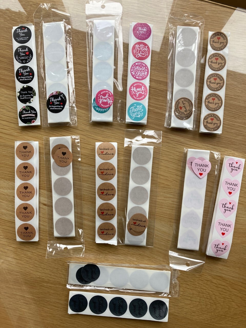 STICKY SELF ADHESIVE EURO SLOT HANGER TABS - RETAIL DISPLAY- PICK YOUR ...