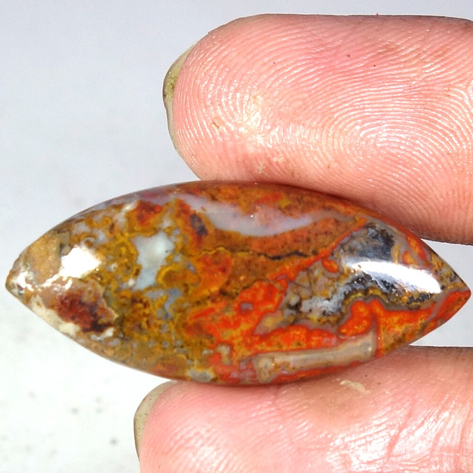 100% Natural Morocco Seam Agate Marquise Cab Gemstones 23.80Cts 15x 34x ...