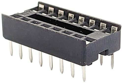 100 Pack 16 Pin Solder Tail Low Profile DIP IC Socket,0.79"x0.39"x0.15 ...