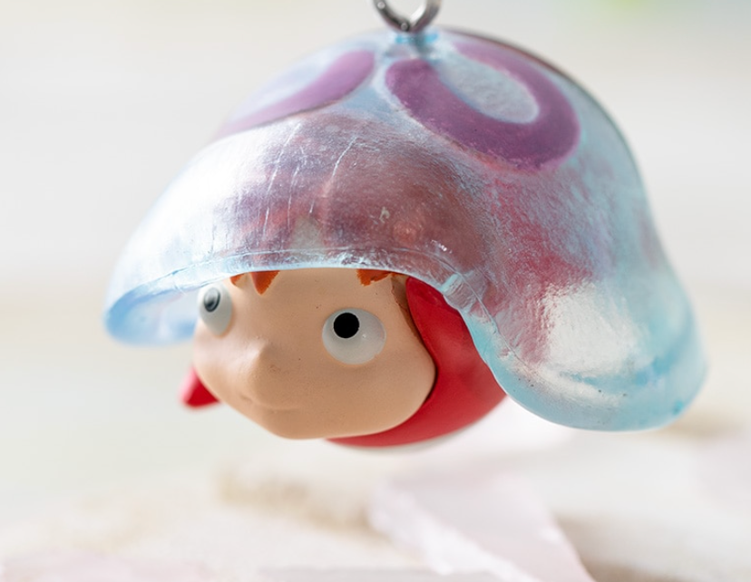 Studio Ghibli Ponyo on a Cliff by the Sea Key Chain Jellyfish Ponyo ...