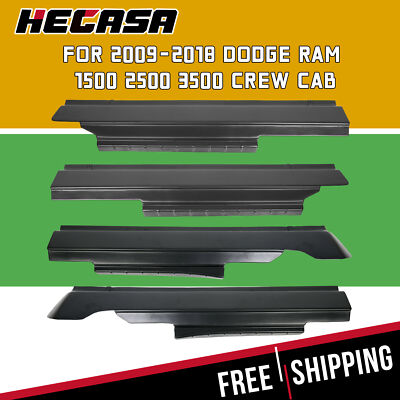HECASA For 2009-2018 Dodge Ram Crew Cab Rocker Panel Protector Guard ...