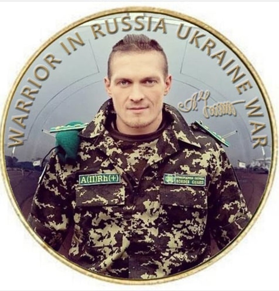 Oleksandr Usyk Gold Silver Coin Boxer Signed Ukraine Russia War Tyson ...