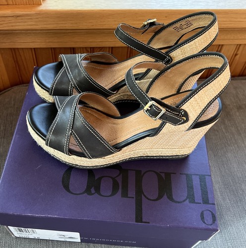 Clarks Indigo Amelia Air Platform Wedge Sandals Black Size 9M 64370 | eBay