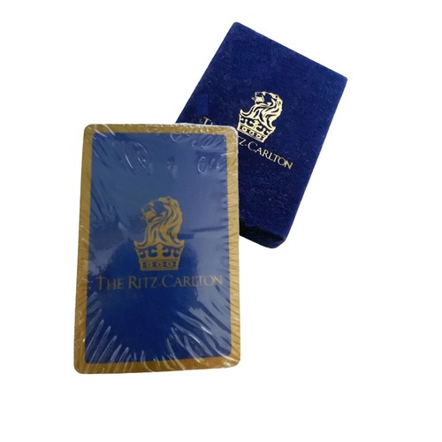 Vintage Pack of The Ritz Carlton Playing Cards in Blue Velvet Box | eBay