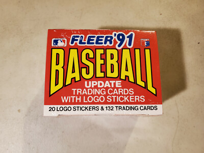 Fleer 1991 Baseball Logo Stickers & Updated Trading Cards Set FACTORY ...