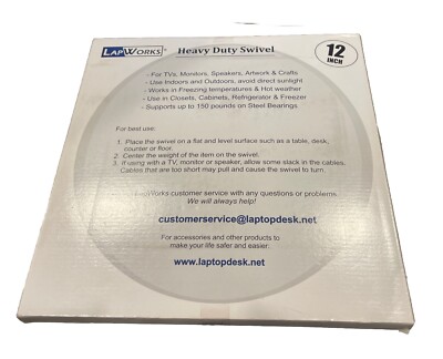 LapWorks 12 Inch Heavy Duty Rotating Swivel Stand Lazy Susan ...