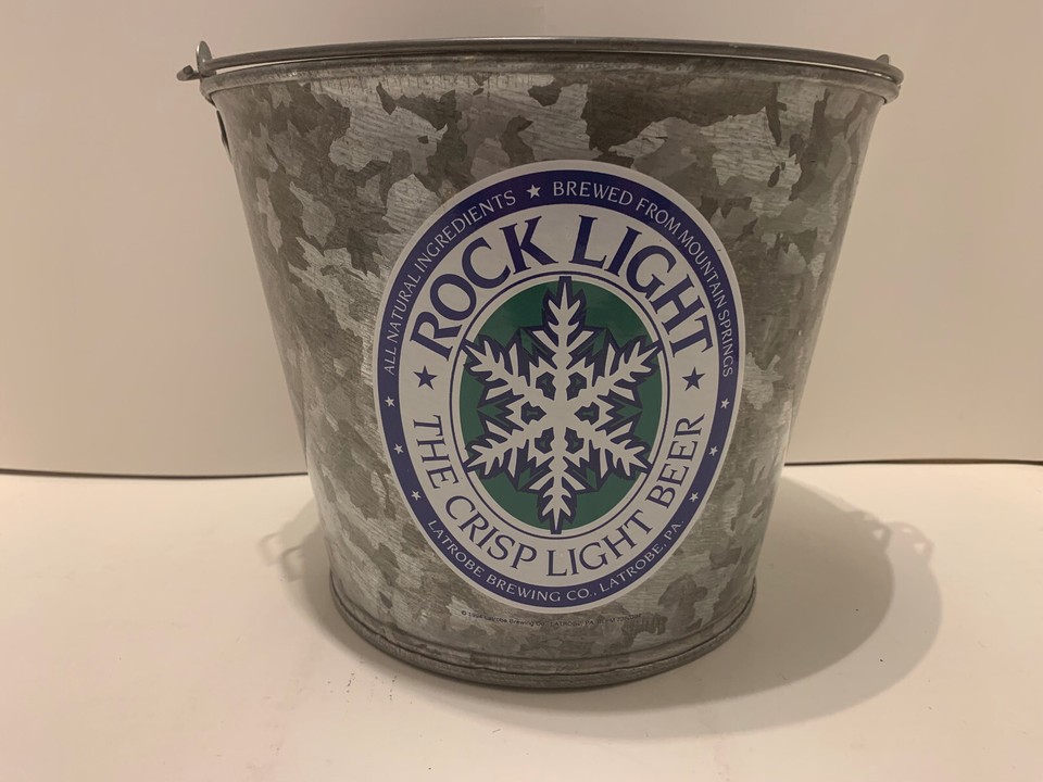Rolling Rock Light Beer Ice Bucket Latrobe Brewing Co. Galvinized | eBay